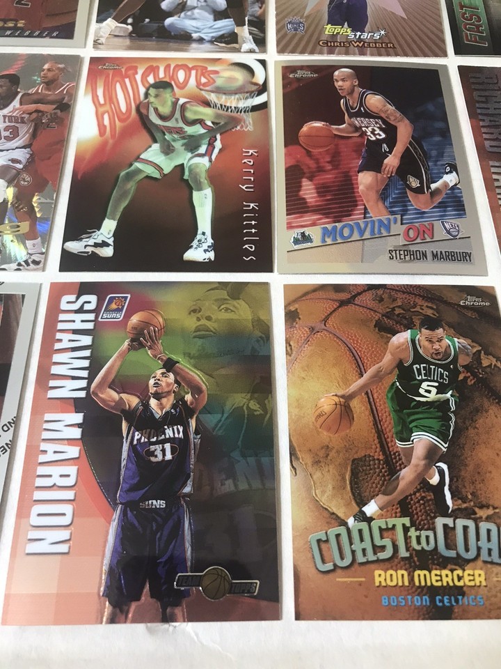 LOT 15 PREMIUM BASKETBALL INSERTS TOPPS + TOPPS CHROME W/ RODMAN PENNY ...