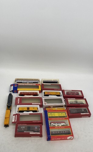 Assorted Multicolor HO Scale Freight Cars Train Set With Track And ...