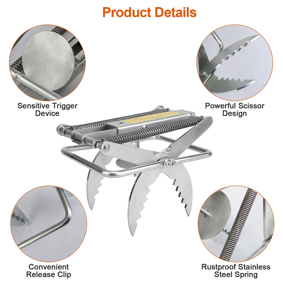 2PCS Outdoor Mole Traps Garden Scissor Mole Gopher Rodent Control Trap ...