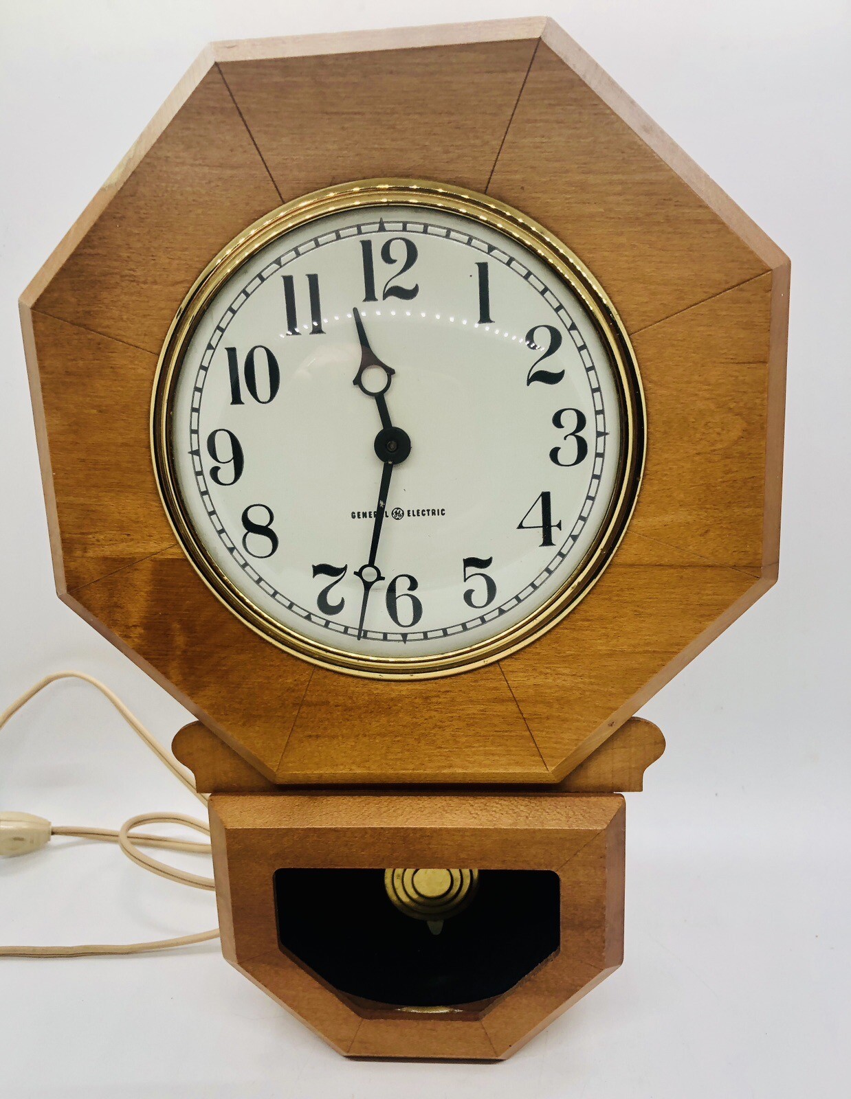 Mid Century General Electric Telechron Pendulum Clock USA Made | eBay
