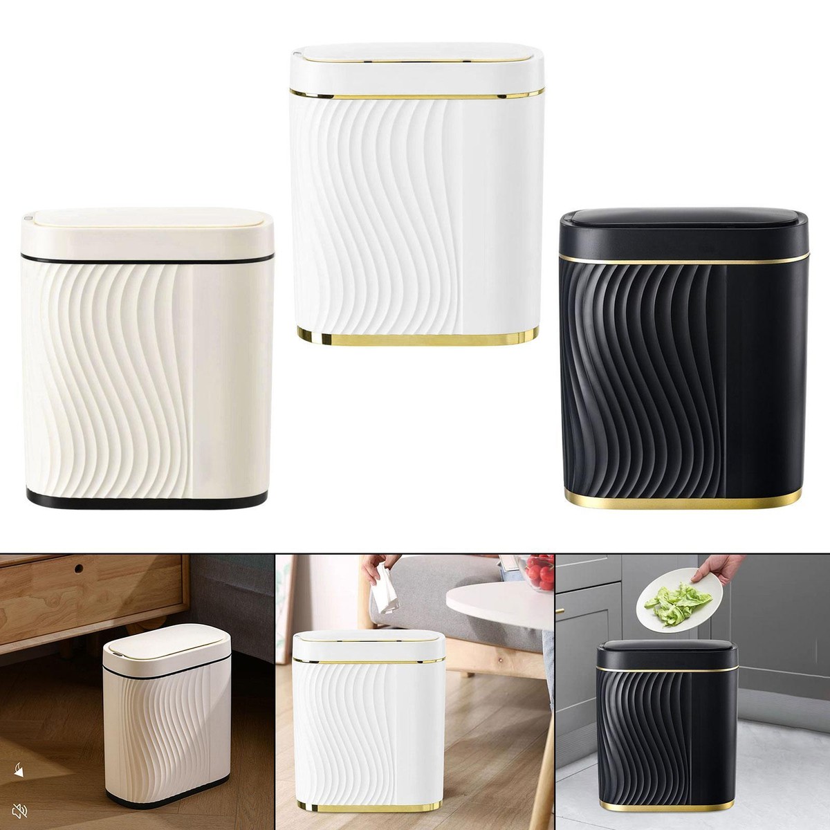 Penguin Bin Mini Trash Cans Countertop Waste Bin: Compact Tabletop ...