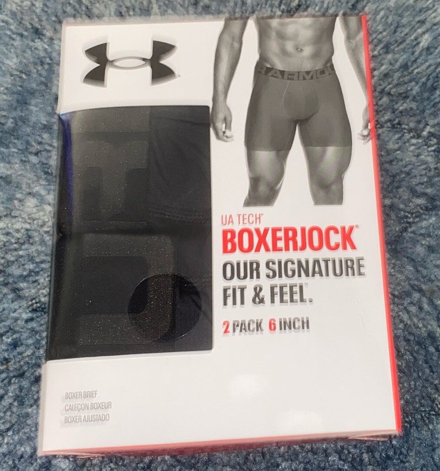 NIP 2pk Of Under Armour 6”BoxerJock UA Tech Boxer Brief 1363619. Sz 5XL ...