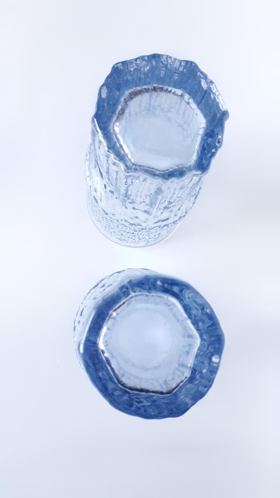 Blue Textured Highball Glass, Vtg Indiana Glass 1960s, Aslak Style ...