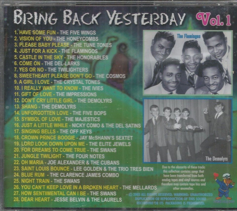BRING BACK YESTERDAY CD - VOLUME 1 BRAND NEW 28 GREAT MEMORIES | eBay