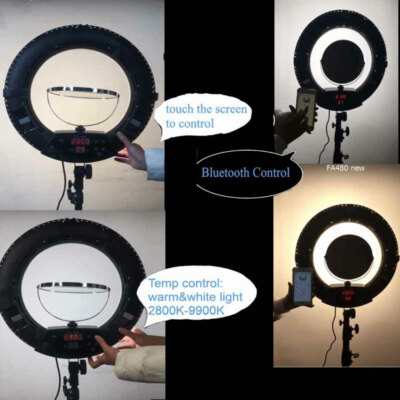 Yidoblo FA480 18'' 96W 9990K Dimmable LED SMD Ring Light Kit For Selfies Youtube | eBay UK