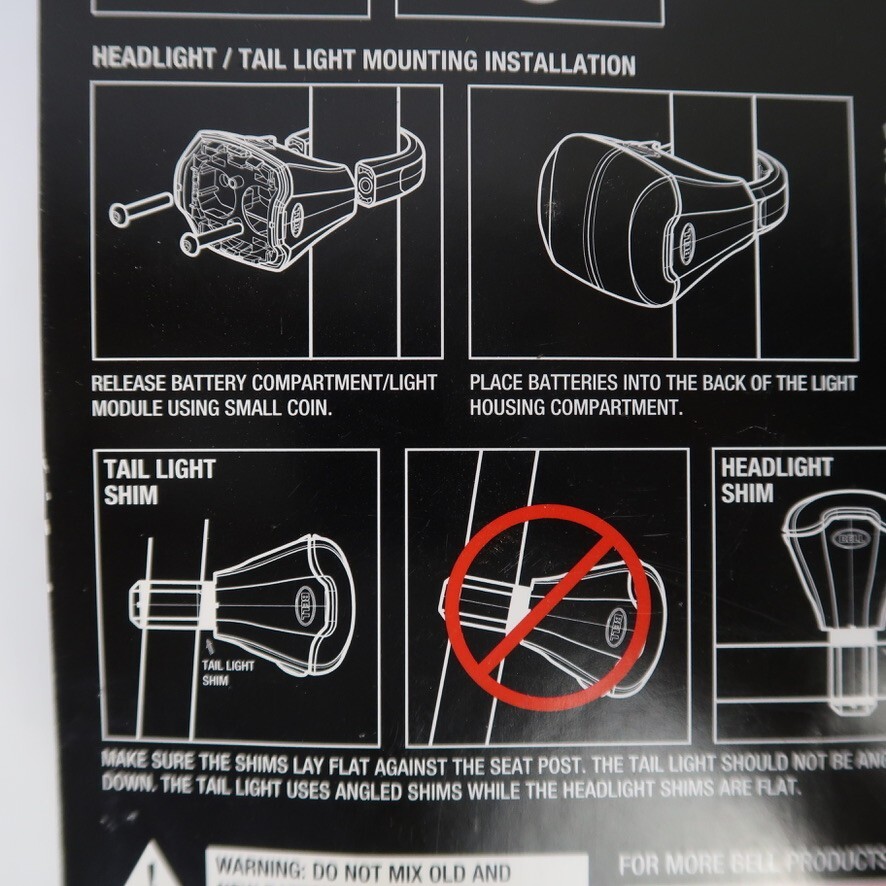 Bell Radian 450 Locking Bicycle LED Light Set 7076330 H6 for sale ...