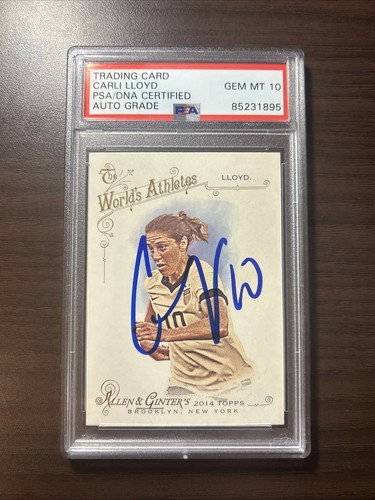 Carli Lloyd 2014 Topps Allen & Ginter AUTO SIGNED PSA 10 GEM MINT ...