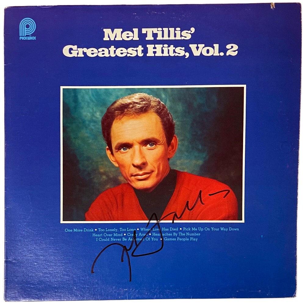 Mel Tillis signed 1973 Greatest Hits, Vol.2 Album Cover/LP/Vinyl Record ...