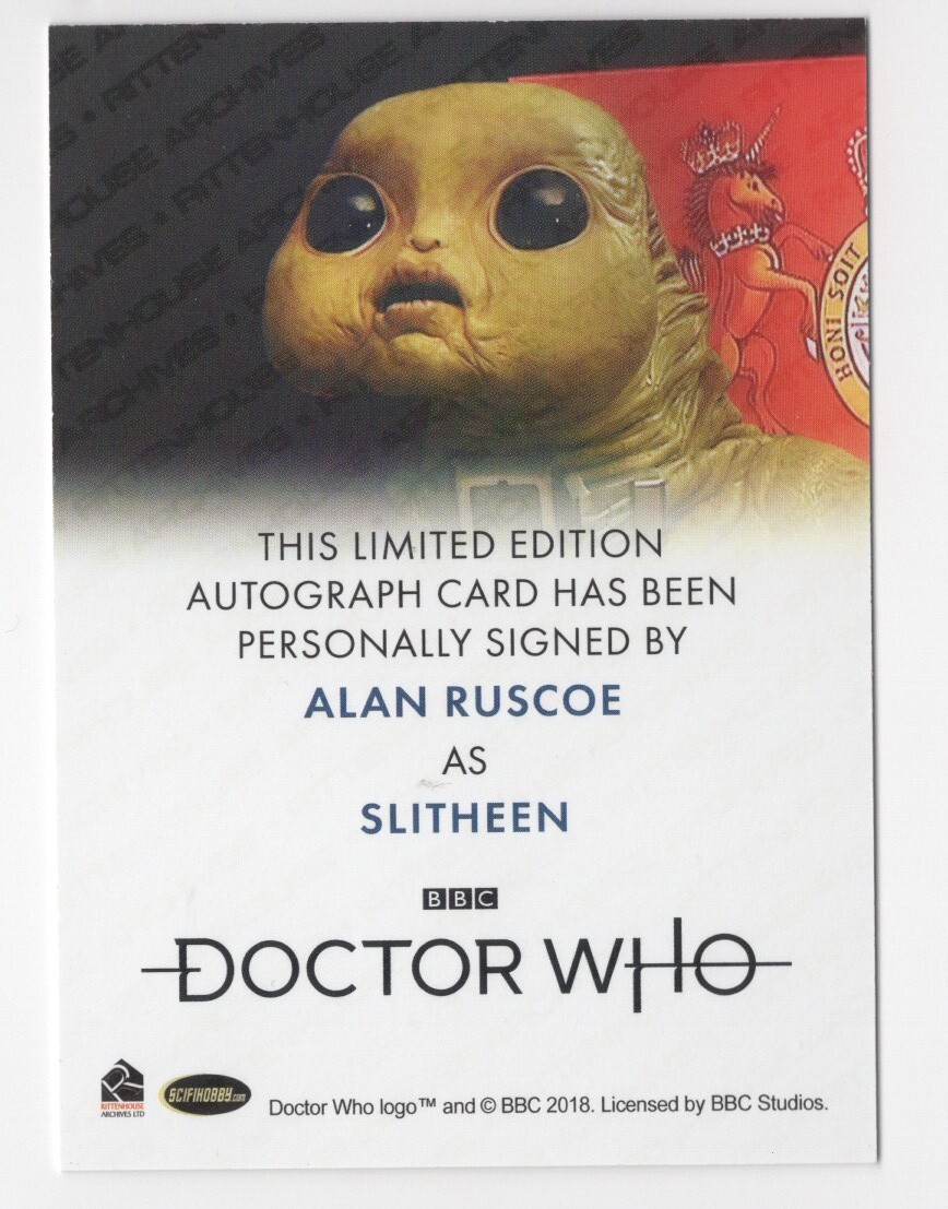 Alan Ruscoe as Slitheen DOCTOR WHO Series 1-4 Autograph Card Auto | eBay