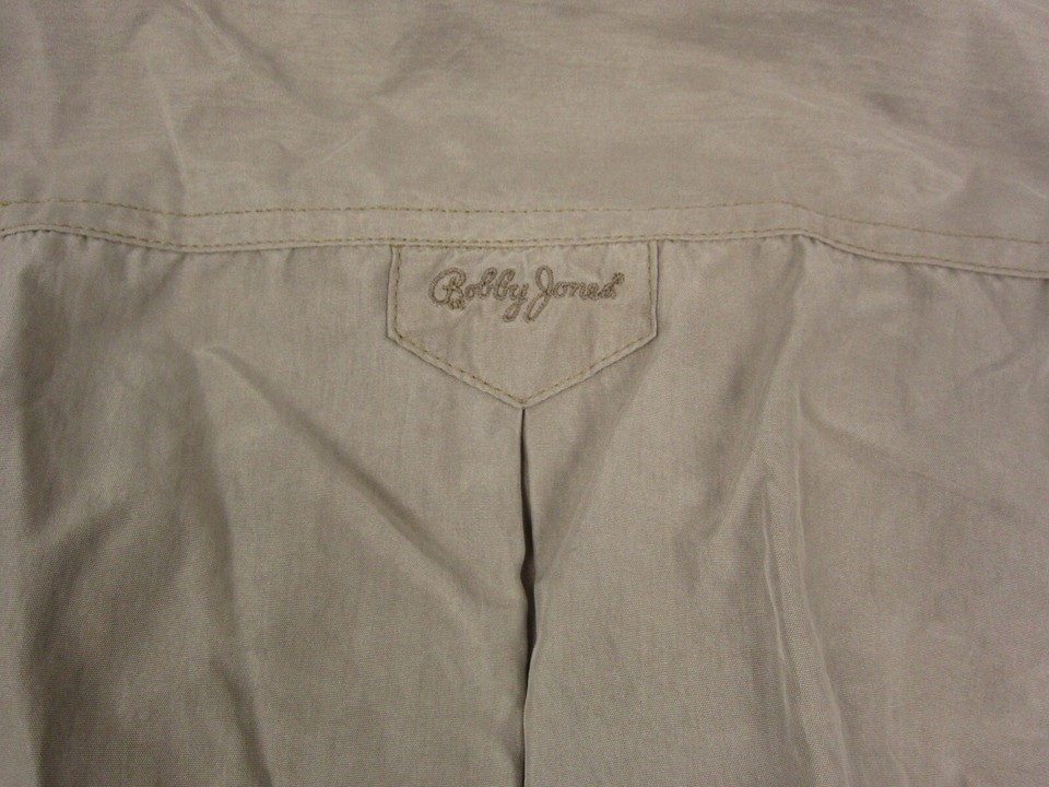 Vintage Bobby Jones Jacket Mens Extra Large XL Brown 100% Silk Pullover ...