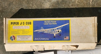 Herr 35 1/2" Wingspan Piper J-3 Cub Rubber Power Model Airplane Kit | eBay