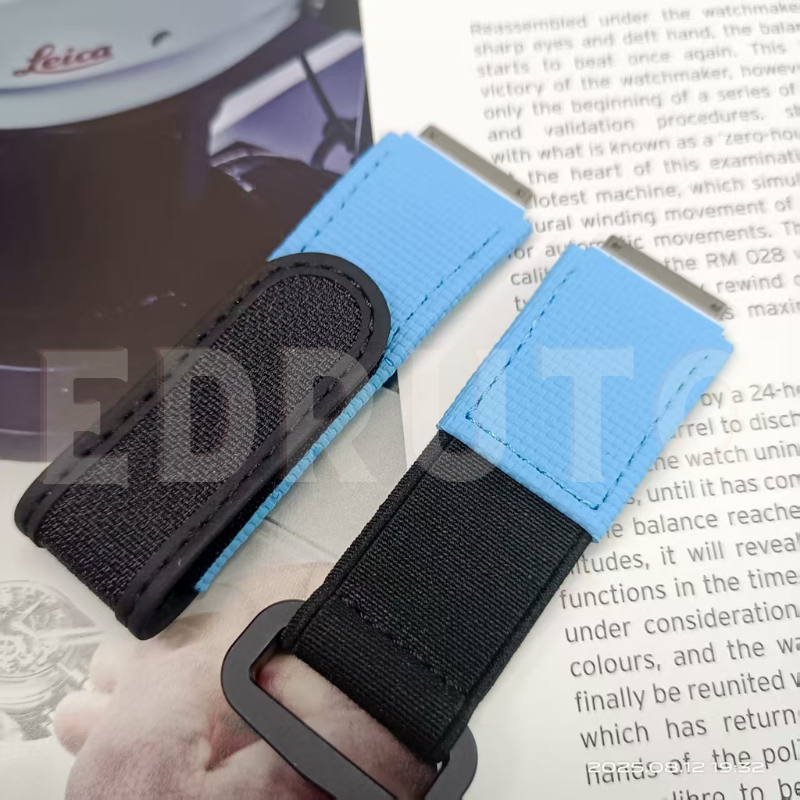 Baby Blue Hybrid Watch Strap Size Small Replacement For Richard Mille ...