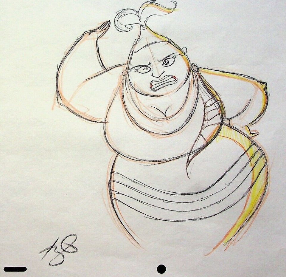 Hercules (1998 TV) Production SIGNED Romy Garcia Hand Drawn MUSE Pencil ...