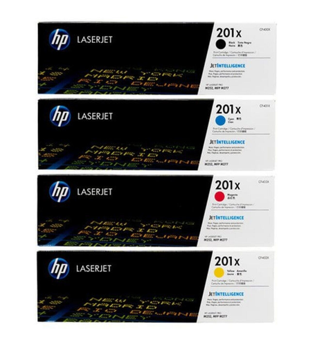 HP 201X 4 Colour Set Toner Cartridge CF400X - CF401X - CF402X - CF403X USA