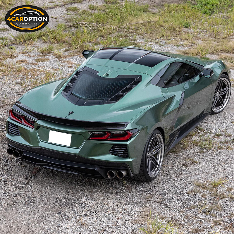 Fit 20-25 Corvette C8 Stingray RSC Style Rear Trunk Spoiler Wing Gloss ...