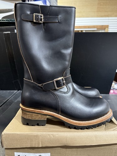 Leather Engineer Boots Black 601 Size 44 US 10-10.5 | eBay