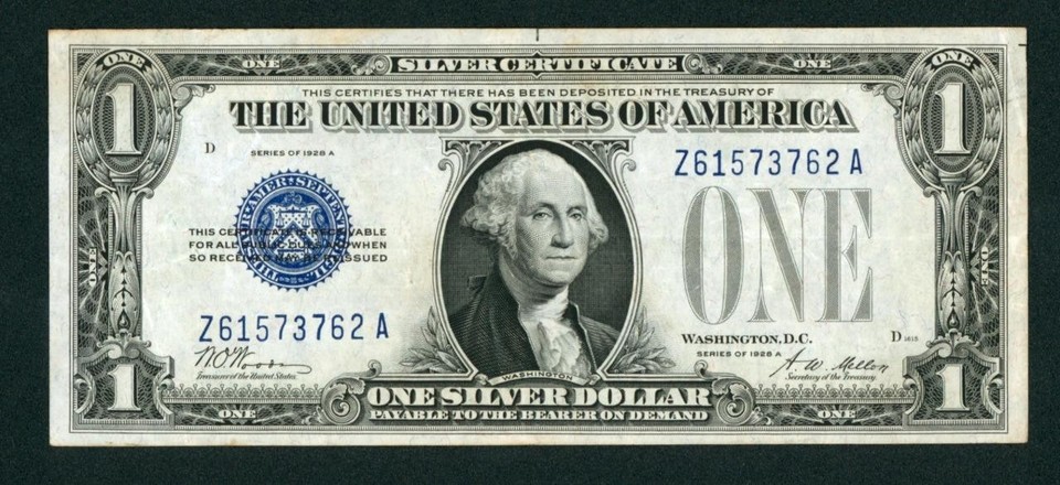 $1 1928 (( FUNNY BACK )) Silver Certificate ** PAPER CURRENCY AUCTIONS ...