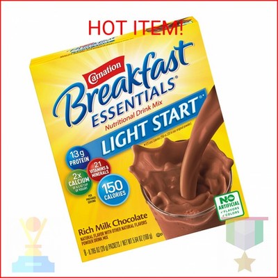 Carnation Breakfast Essentials Light Start Powder Drink Mix, Rich Milk ...
