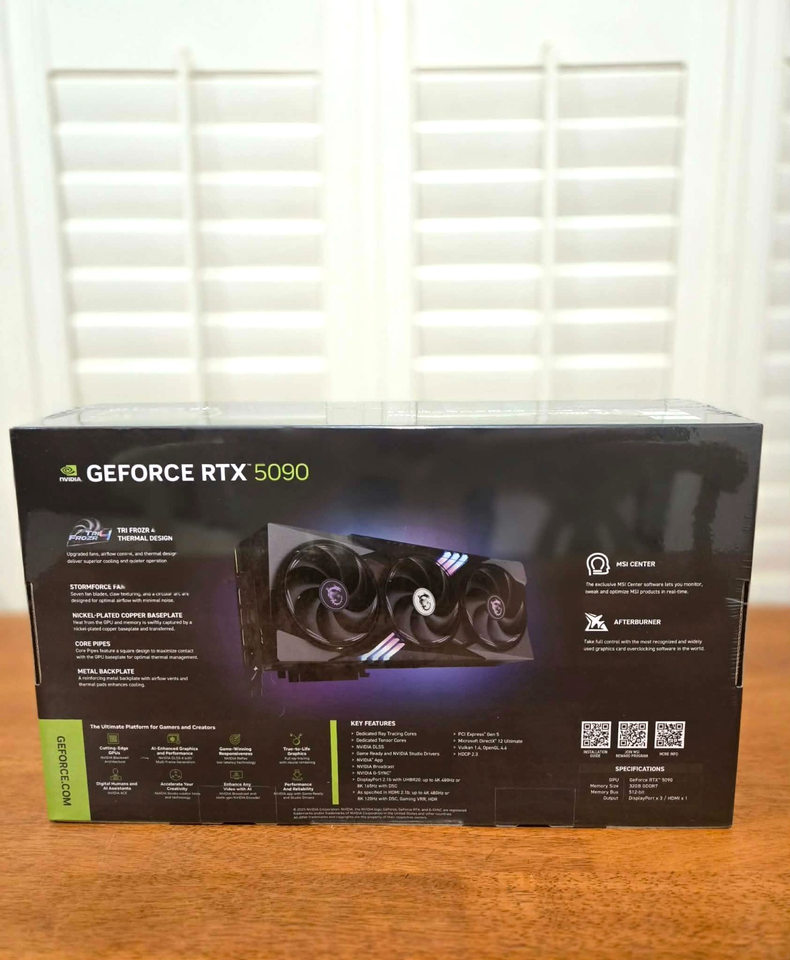 MSI GeForce RTX 5090 32GB Gaming Trio OC Graphics Card - BRAND NEW ...