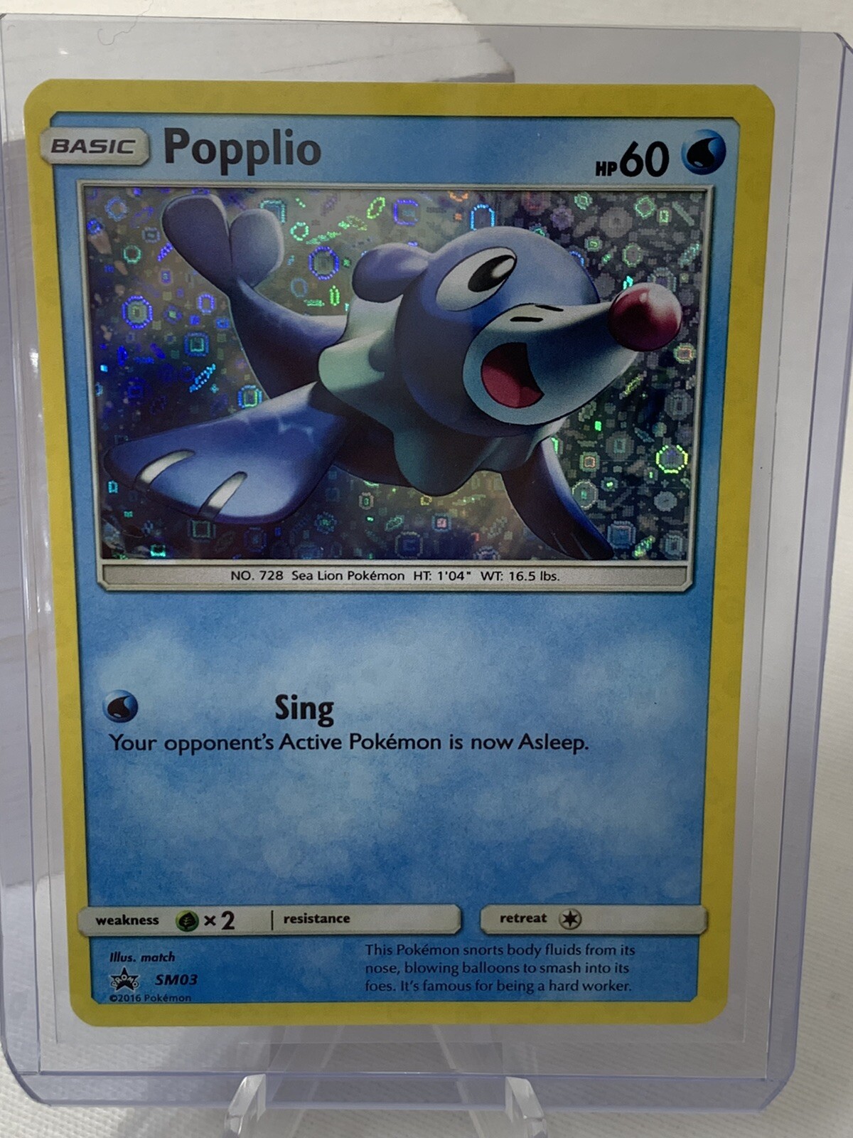 Popplio SM03 Sequin Holo - General Mills Black Star Promo - Pokemon TCG ...