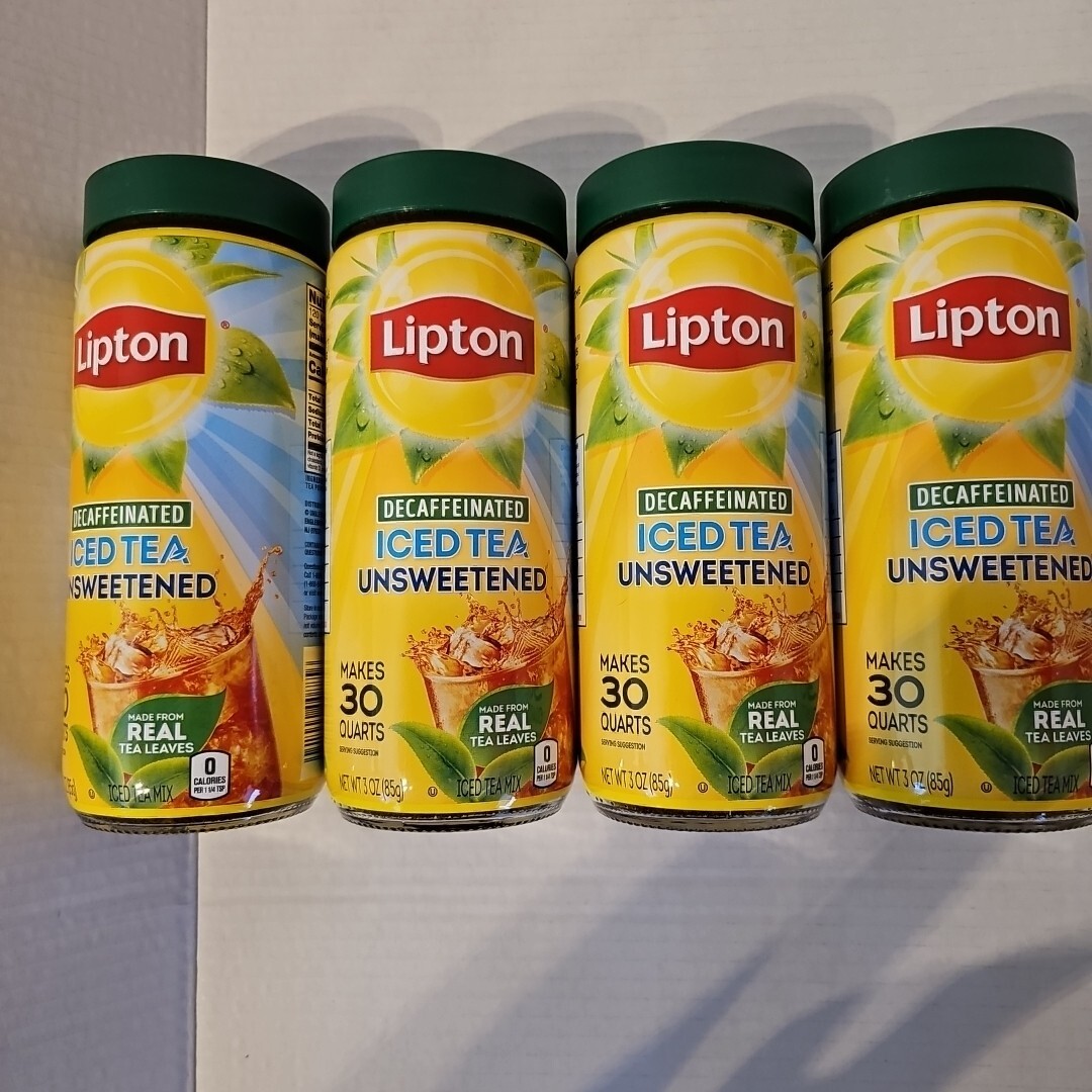 Lipton Iced Tea Mix Unsweetened Decaffeinated 3oz -Pack of 4 | eBay