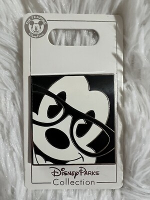 Mickey Mouse with Glasses Nerd Glasses Black White Disney Pin 102365 | eBay
