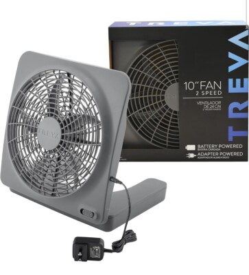 Treva FAN - Cool 10-Inch Portable Fan with AC Adapter | eBay