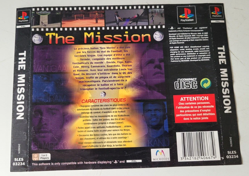 *Jaquette Arrière* - The Mission - Sony PlayStation 1 PS1 - PAL | eBay