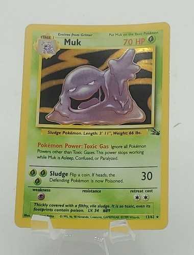 Pokémon TCG Muk Fossil 13/62 Holo Unlimited Holo Rare | eBay