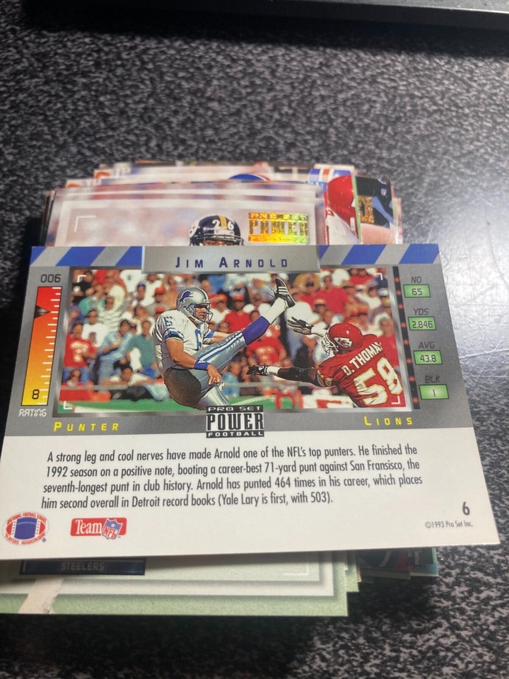 1993 PRO SET POWER GOLD BASE FOOTBALL CARDS | eBay