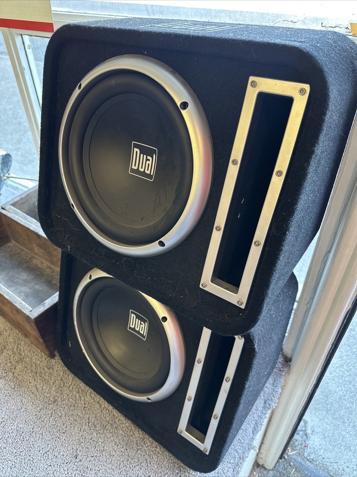 Set Of 2 Dual 10 inch subwoofer box Speaker Car Audio | eBay