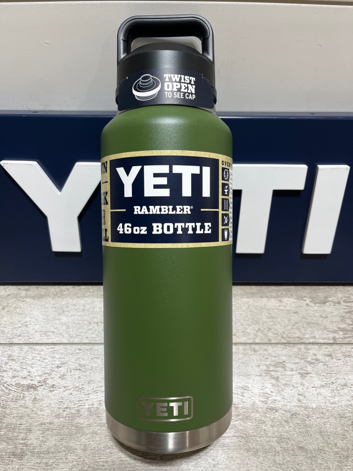 YETI Rambler 46oz Bottle RARE Limited Ed/Retired * HIGHLANDS OLIVE! * w ...