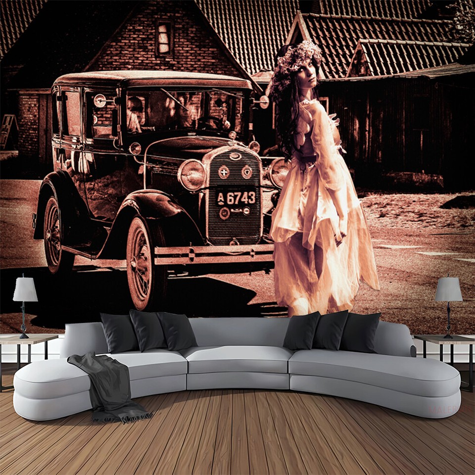 Large Medieval Retro Body Art Tapestry Wall Hanging Wall Art Backdrop ...
