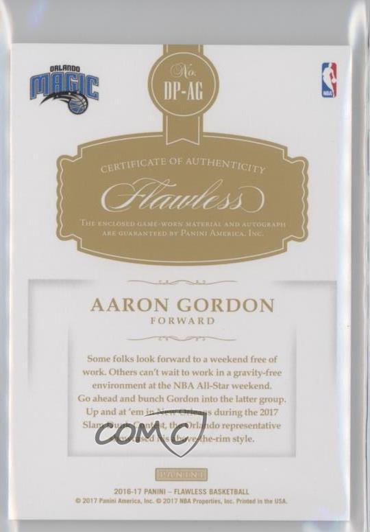 2016 Panini Flawless Distinguished Signatures /25 Aaron Gordon #DP-AG ...