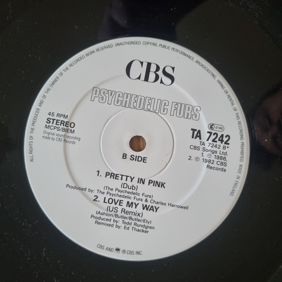 The Psychedelic Furs - Pretty In Pink 12” Single Vinyl CBS Records | eBay