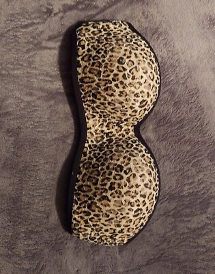 Size Medium Leopard Animal Print Strapless Bra Victoria's Secret ...