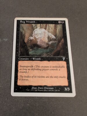 MTG 7th Edition --- BOG WRAITH --- Uncommon! NM! Magic the Gathering ...