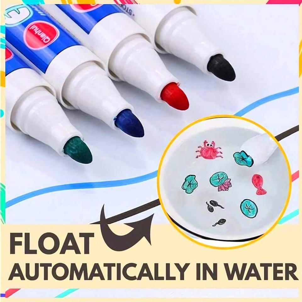 Magical Water Painting Pen DIY Drawing Floating Pen in Water Magic 12 ...