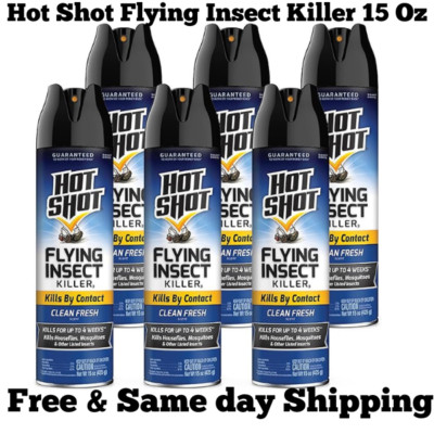 Hot Shot Flying Insect Killer 15 Ounces, Aerosol, Clean Fresh Scent ...