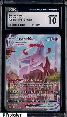 2021 Pokemon Fusion Strike #270/264 Espeon Vmax CGC 10 GEM MINT | eBay