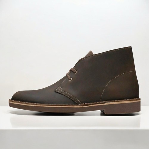Clarks Bushacre 2 Beeswax Brown Leather Lace Up Chukka Boot Mens Sz 10 ...