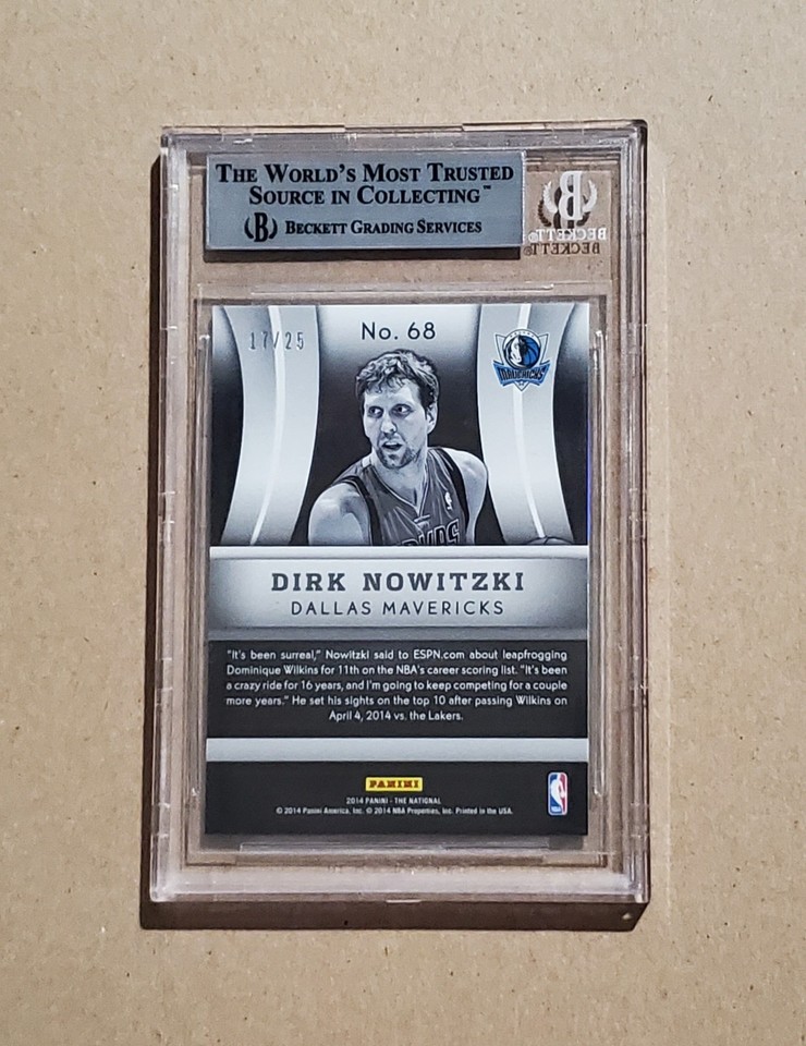 2014 Panini National Convention VIP blue Prizm Dirk Nowitzki #68 /25 ...