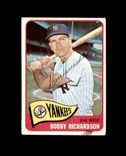 Bobby Richardson Signed 1965 Topps New York Yankees Autograph | eBay