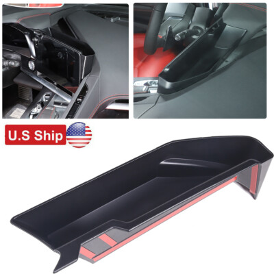 Black Navigation Rear Storage Box Tray Trim Fit For Corvette C8 Z51 Z06 ...