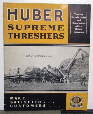 1930s Huber Supreme Threshers Specifications Agriculture Sales Brochure ...