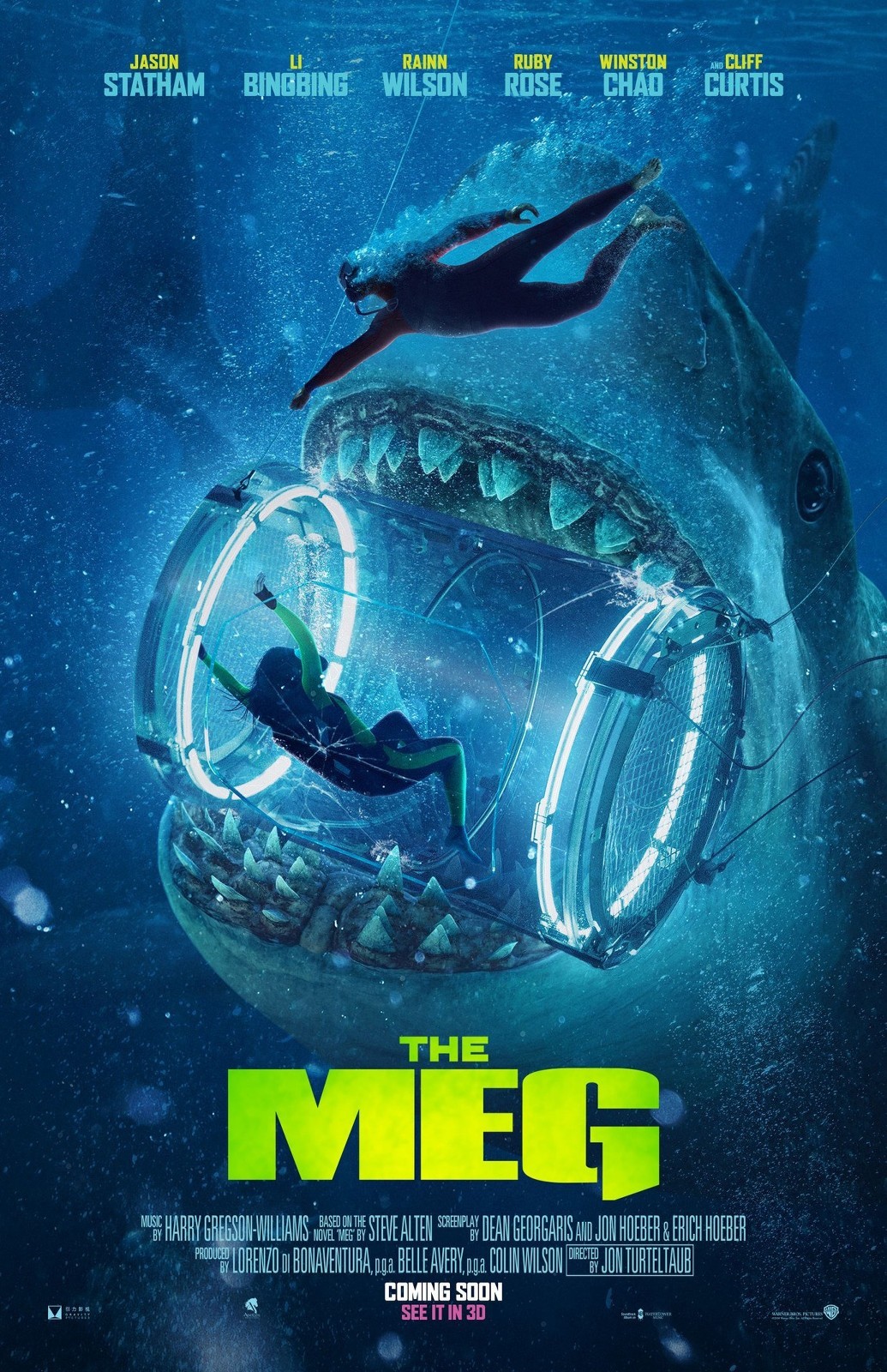 The Meg movie poster (e) - 11" x 17" - Jason Statham - 2018 | eBay