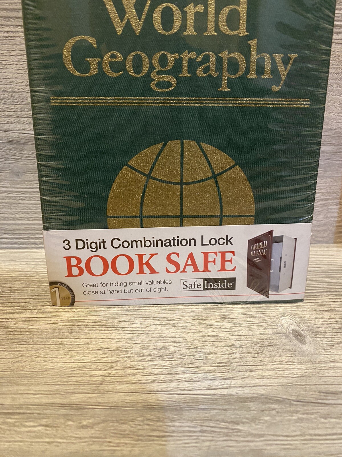 3 Digit Combination Lock Book Safe: World Geography Model 4090 Green | eBay