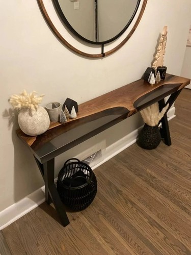 Custom Epoxy resin console Table, Entry Way Table, Custom order ...