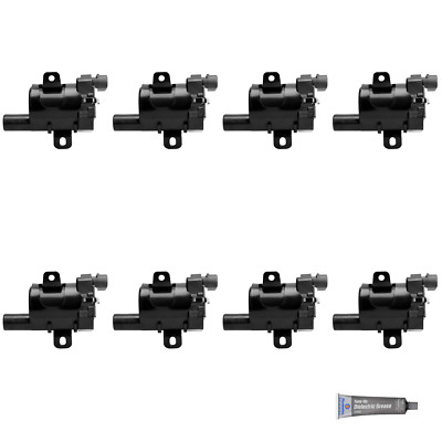 8 Pack Ignition Coil & Grease For Chevrolet 294Cu 5.3L 4.8L 6.0L 6.6L 8 ...