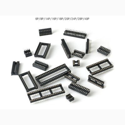 DIL/DIP IC Sockets Adaptor Integrated Circuit Socket Holder Solder Type ...